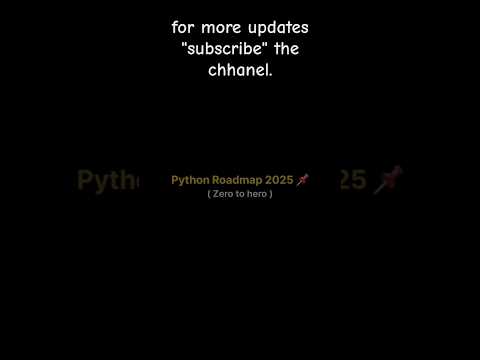 🚀 Python Developer roadmap 2025 | Learn python Step-by-step from beginners to Pro!🎓 #python