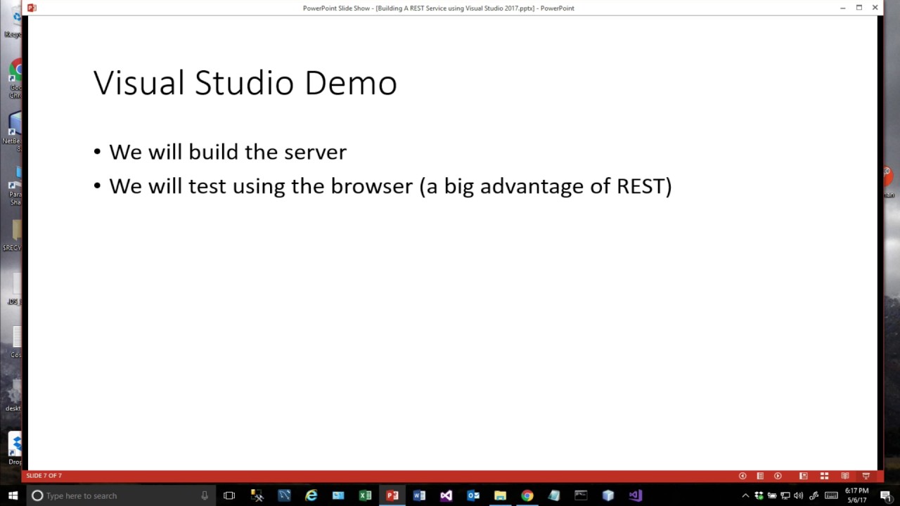 REST Intro - Build a REST Service in Visual Basic Visual Studio 2017 Part 1