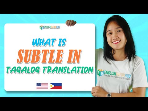 What is Subtle In Tagalog | Subtle In Tagalog | Translation