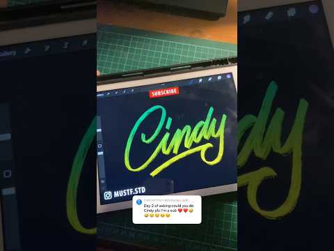 Writing My Subscribers Names || Cindy #shorts #letteringbymustf