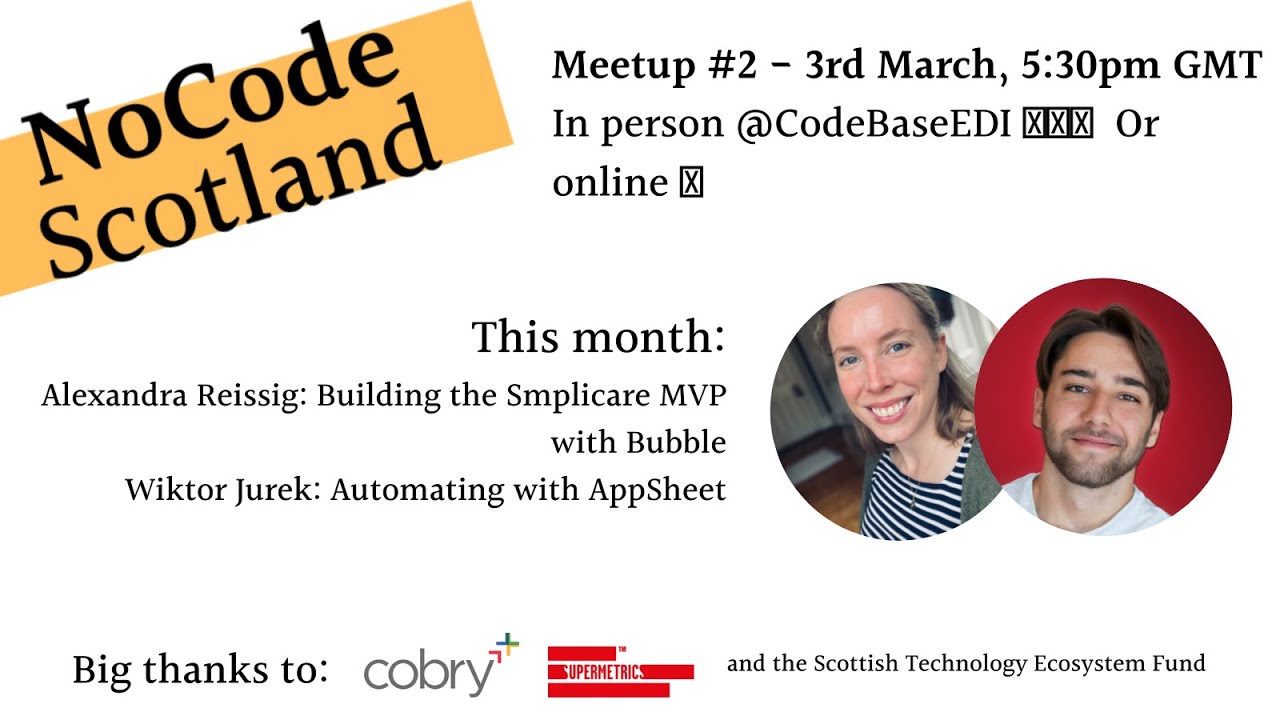 NoCode Scotland Meetup - Wiktor Jurek: Building with AppSheet