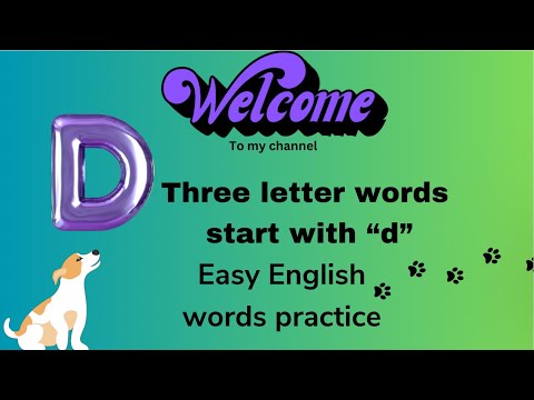3 letter words start with D,easy Beginner level English comprehension speaking listening repeating
