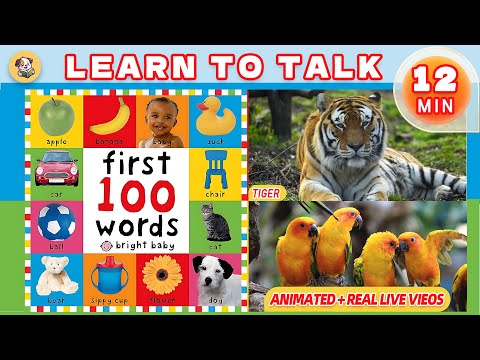 First 100 Words for Babies in English 👶 Learn to Talk | Speech Development for Toddlers