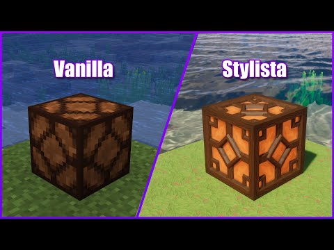 Minecraft: Vanilla vs Stylista Resource Pack | All Resolutions | 128x - 512x