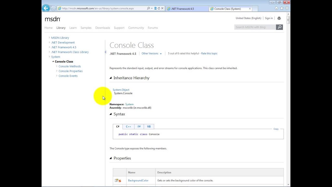 lesson07 04 The  NET Framework Class Library