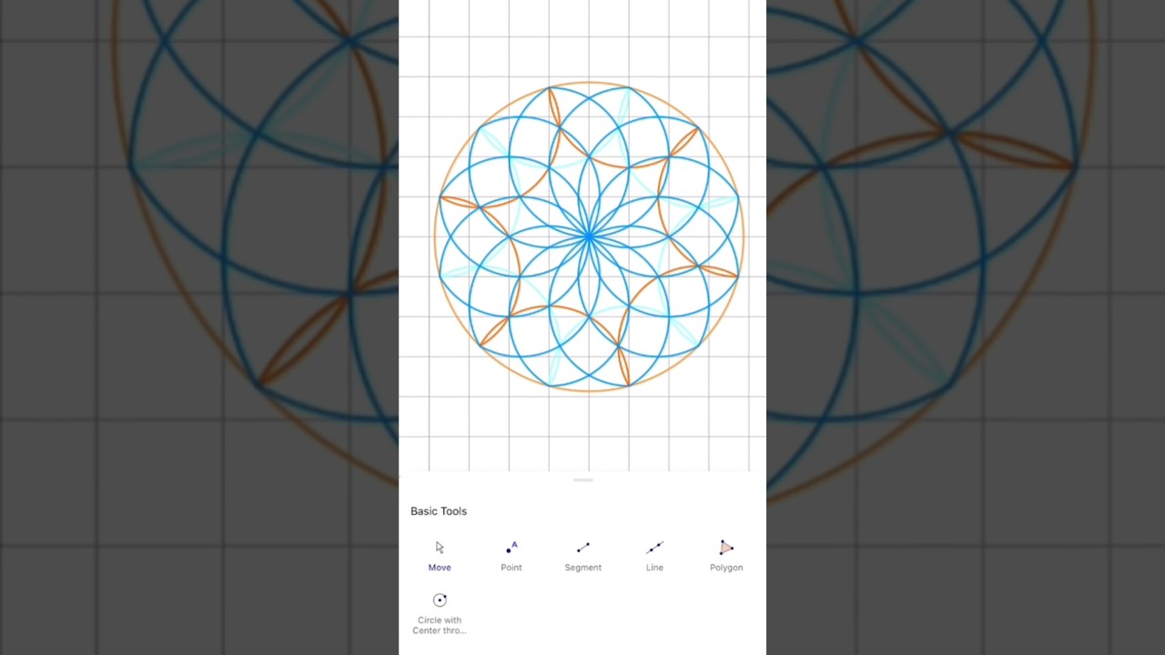 How to draw geometry with GeoGebra 3 #geogebra #geometricshapes #geometry #mathematics #compass