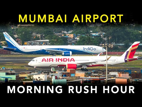 MUMBAI AIRPORT - Plane Spotting | Landing & Take off - Morning RUSH HOUR