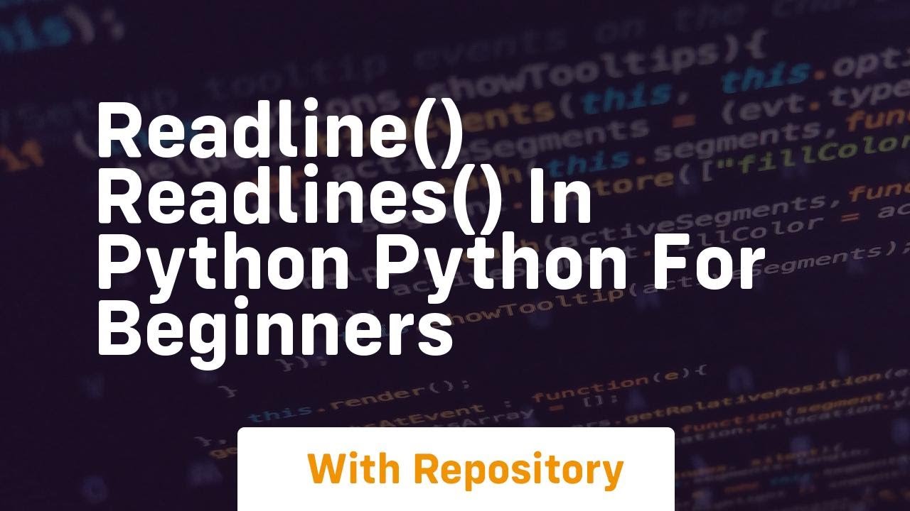 Readline readlines in python python for beginners