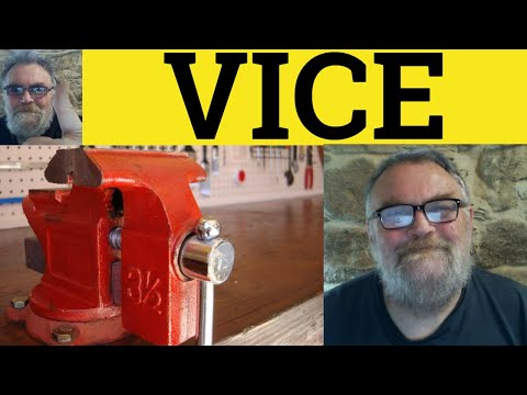 🔵 Vice Meaning - Vice Examples - Vice Definition - 3 Meanings - Vice not Vise