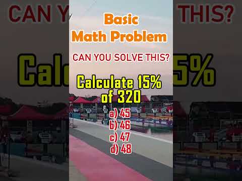 Calculate 15% of 320. a) 45 b) 46 c) 47 d) 48#percentage #MathTutor #mathskills #civilservice #MATH