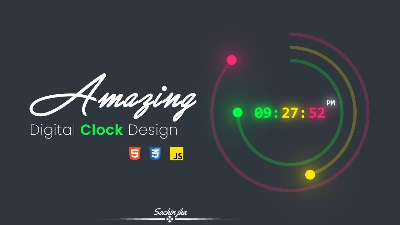 Create digital clock using javascript | Middle class coder | Front-end development