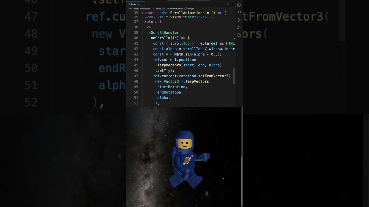 Three.js Scroll Animations #r3f #react #threejs #javascript
