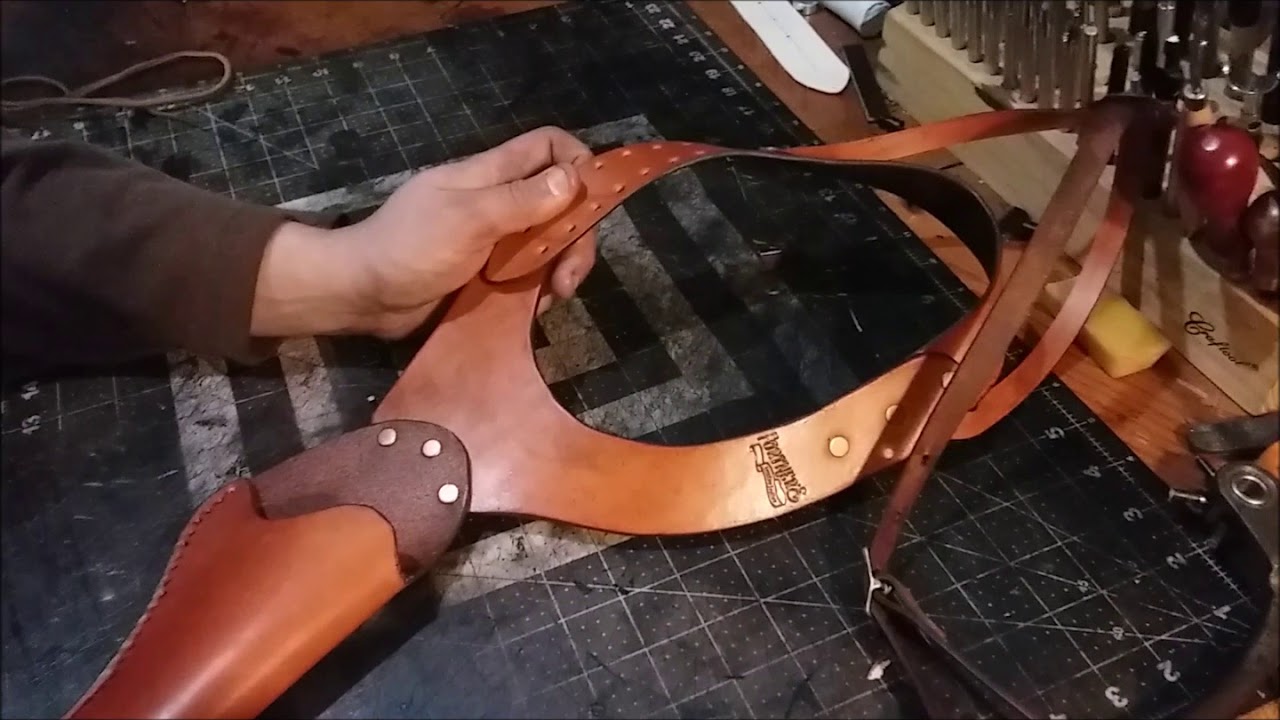 Assembling A Leather Shoulder Holster - Time Lapse