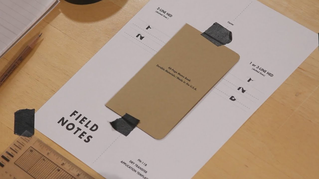 Application Instructions - The “Dry Transfer” Edition from Field Notes