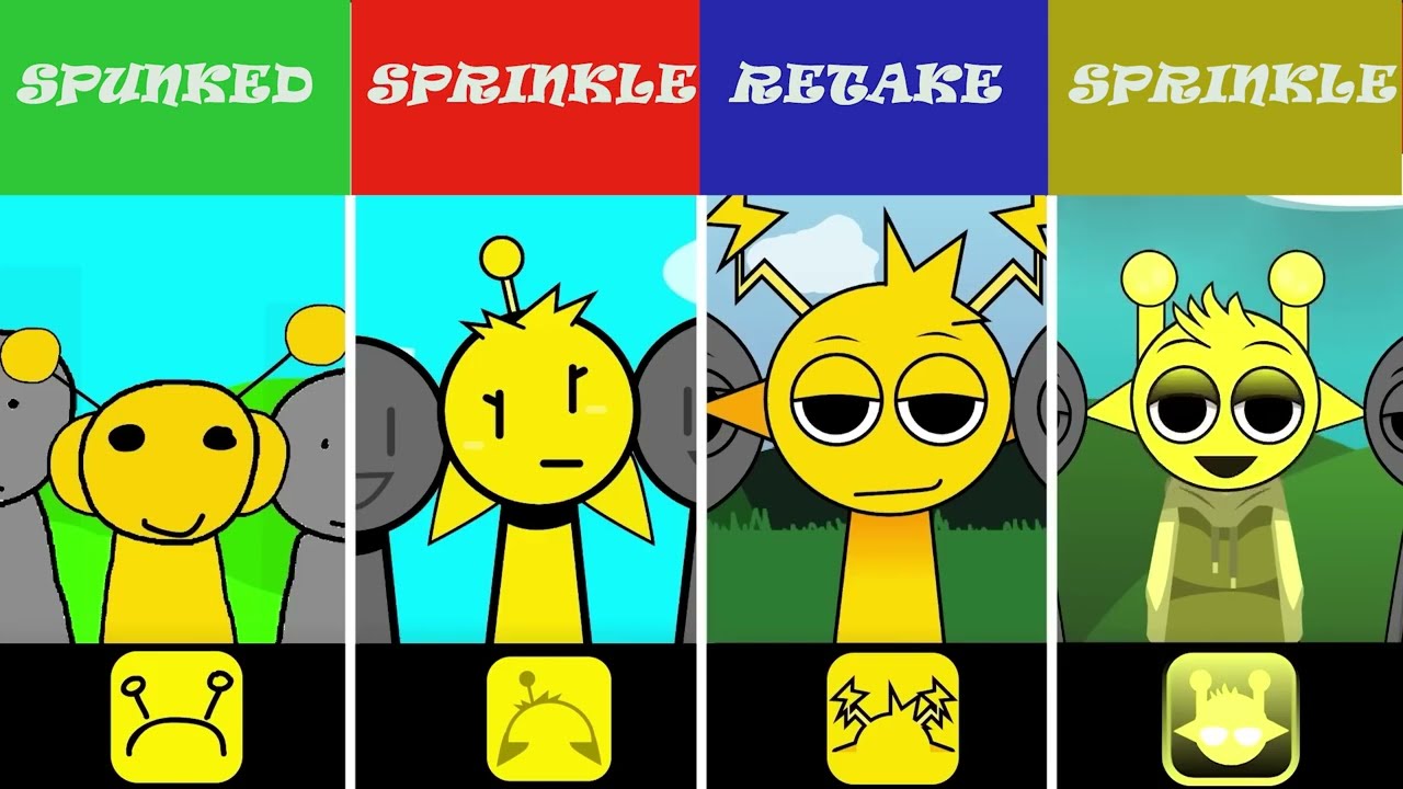Incredibox Sprunki ALL SOUNDS - Sprunked VS Rejoyed  VS Retake VS Sprinkle Part 1