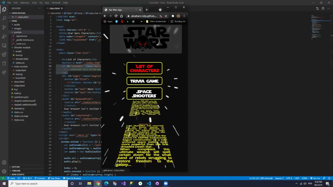 WDD 330 Final Project Video