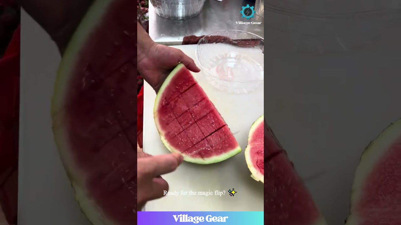 STOP Cutting Watermelon the Old Way! 🍉 Watch This GENIUS Hack for Perfect Cubes Instantly! #hack