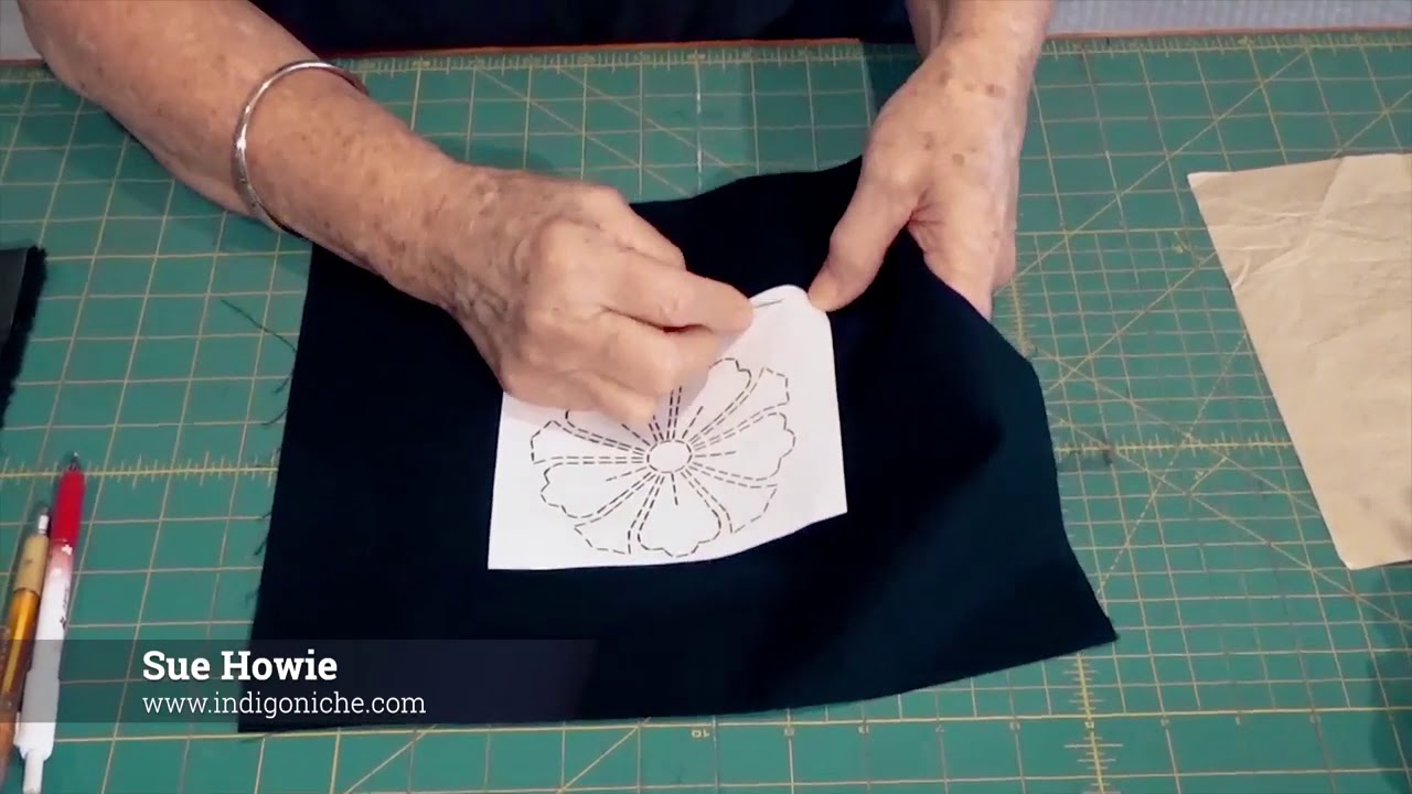 How To Trace Sashiko Patterns Onto Fabric   Indigo Niche