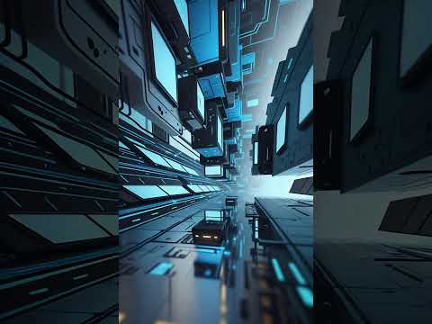 Free Stock Videos - AI animation - abstract hi-tech blue technology background