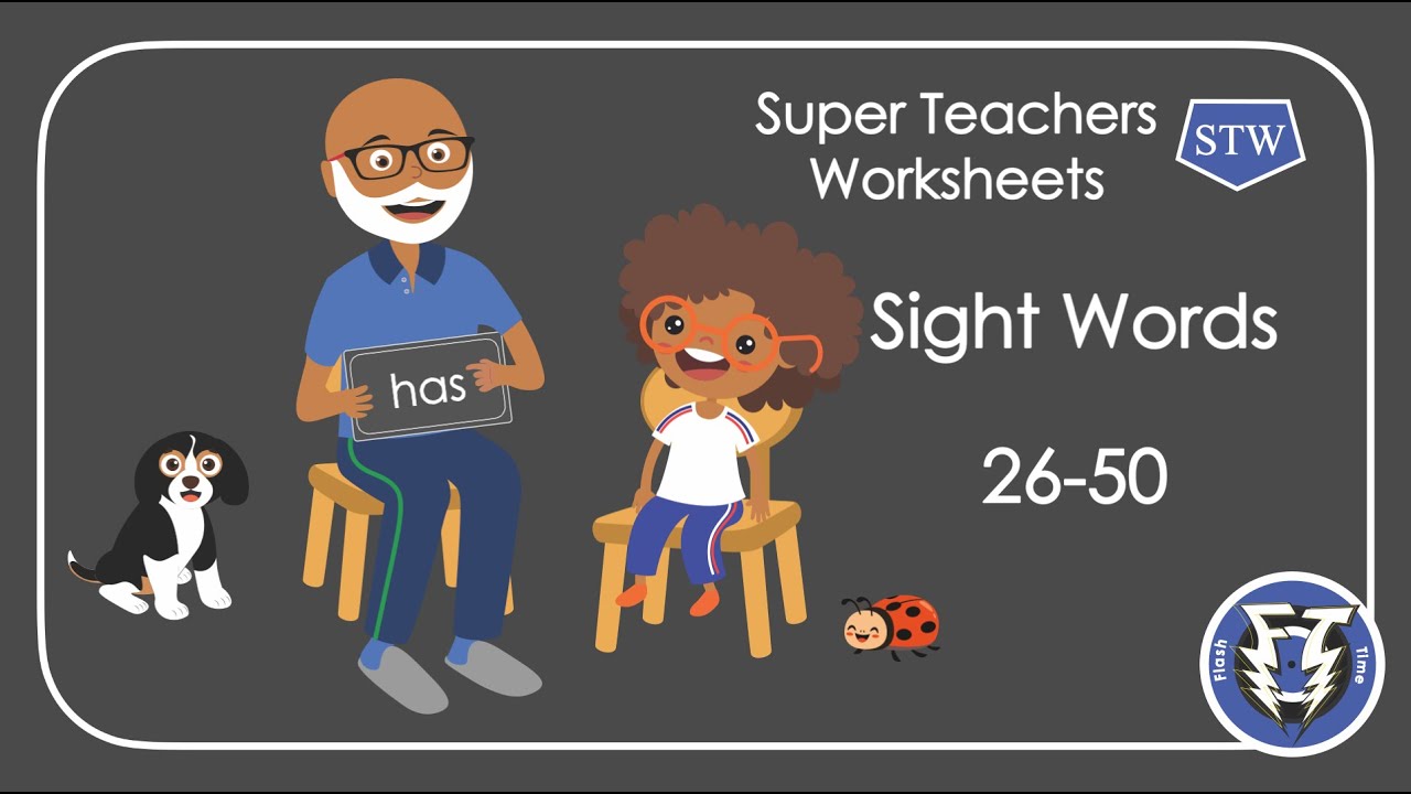 Super Teachers Worksheets Sight Words (26-50)