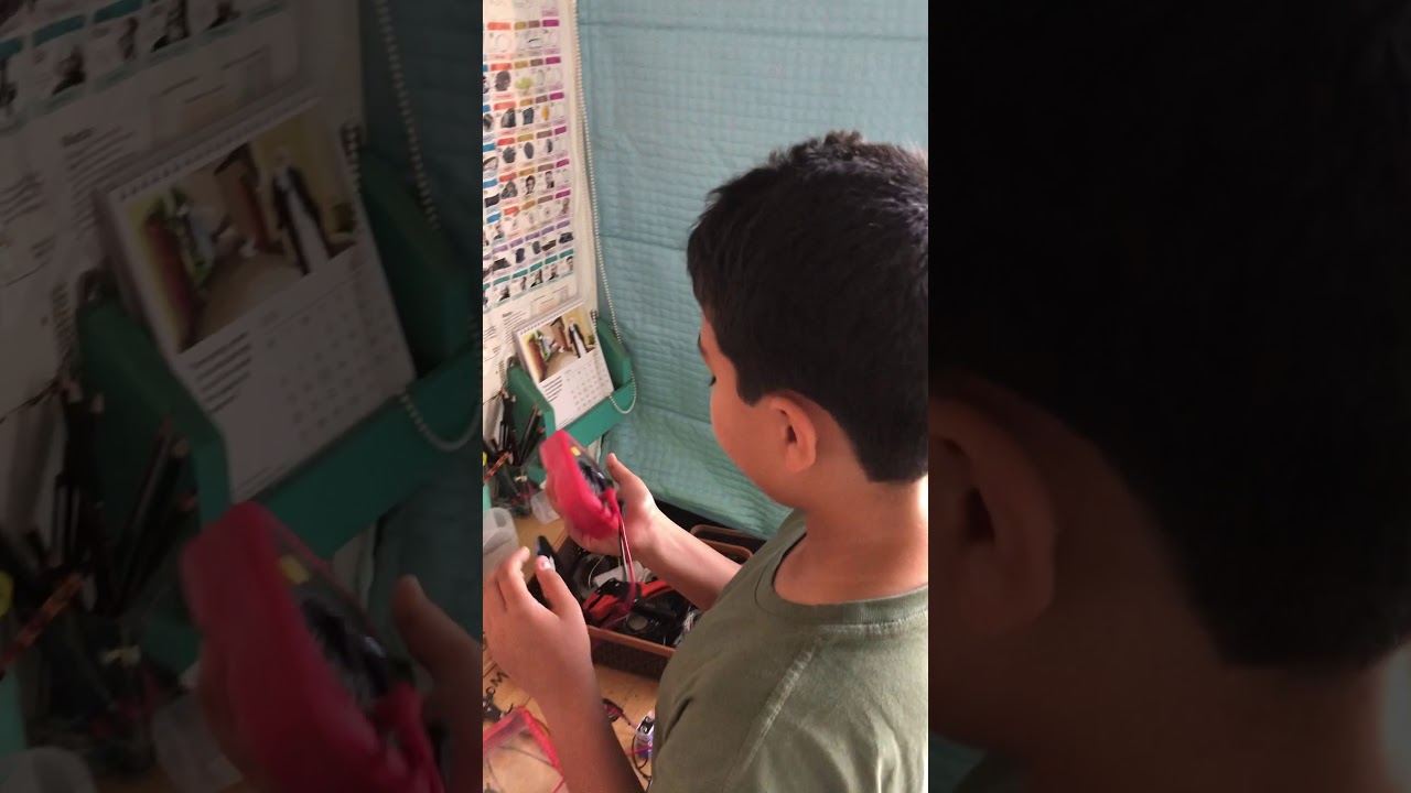 ElectroBoys workbench for his electronic projects