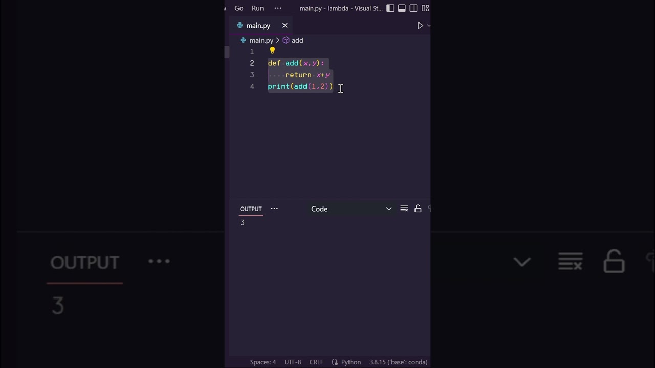 Python LAMBDA FUNCTION?! #python #programming #coding