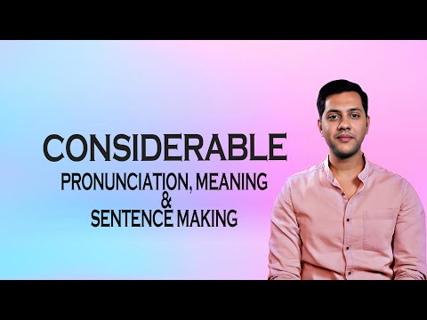 Considerable - Meaning & Pronunciation Word World Audio Video Dictionary