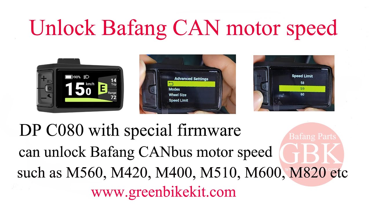 Unlock Bafang CANbus motor speed with a special C080 display