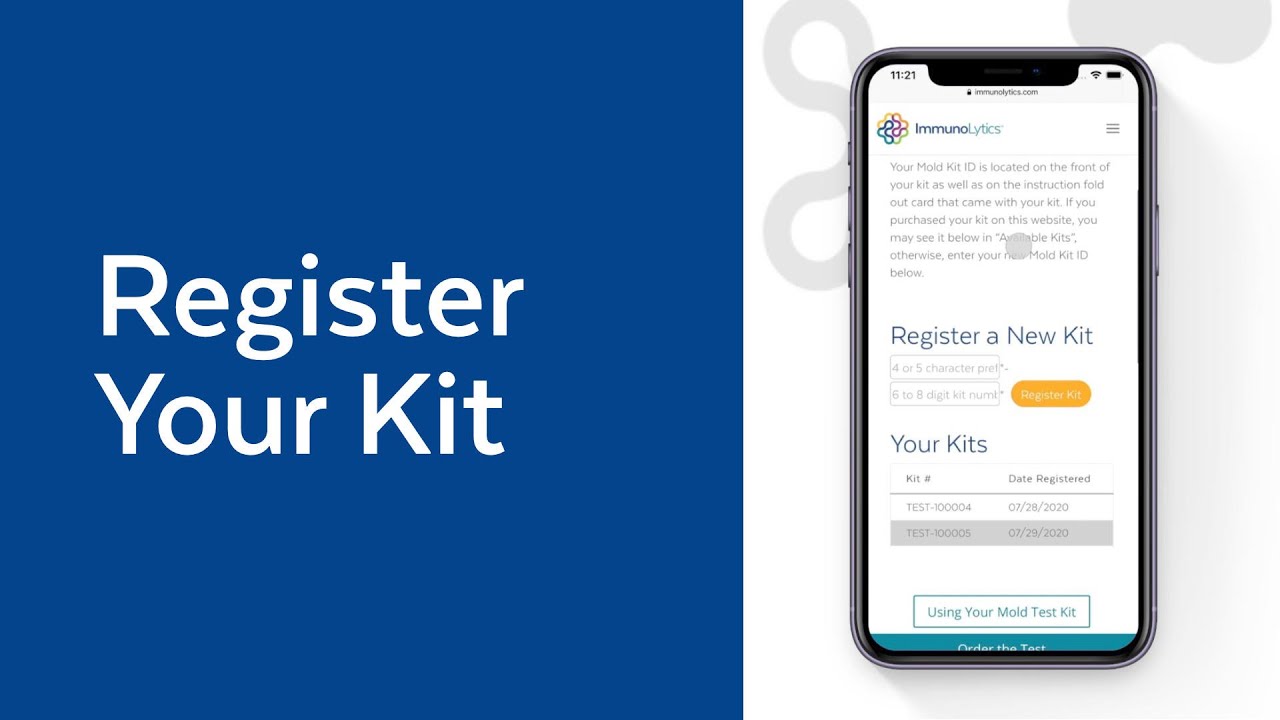 Registering Your Kit (Mold Check Up)