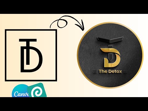 Realistic 3D Monogram Logo Design with Canva Photopea Tutorial