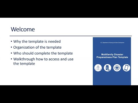 Introduction to the Multifamily Disaster Preparedness Plan Template