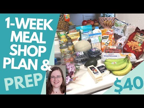 Frugal MEAL PLAN, PREP, & HAUL $40 for 1-Week