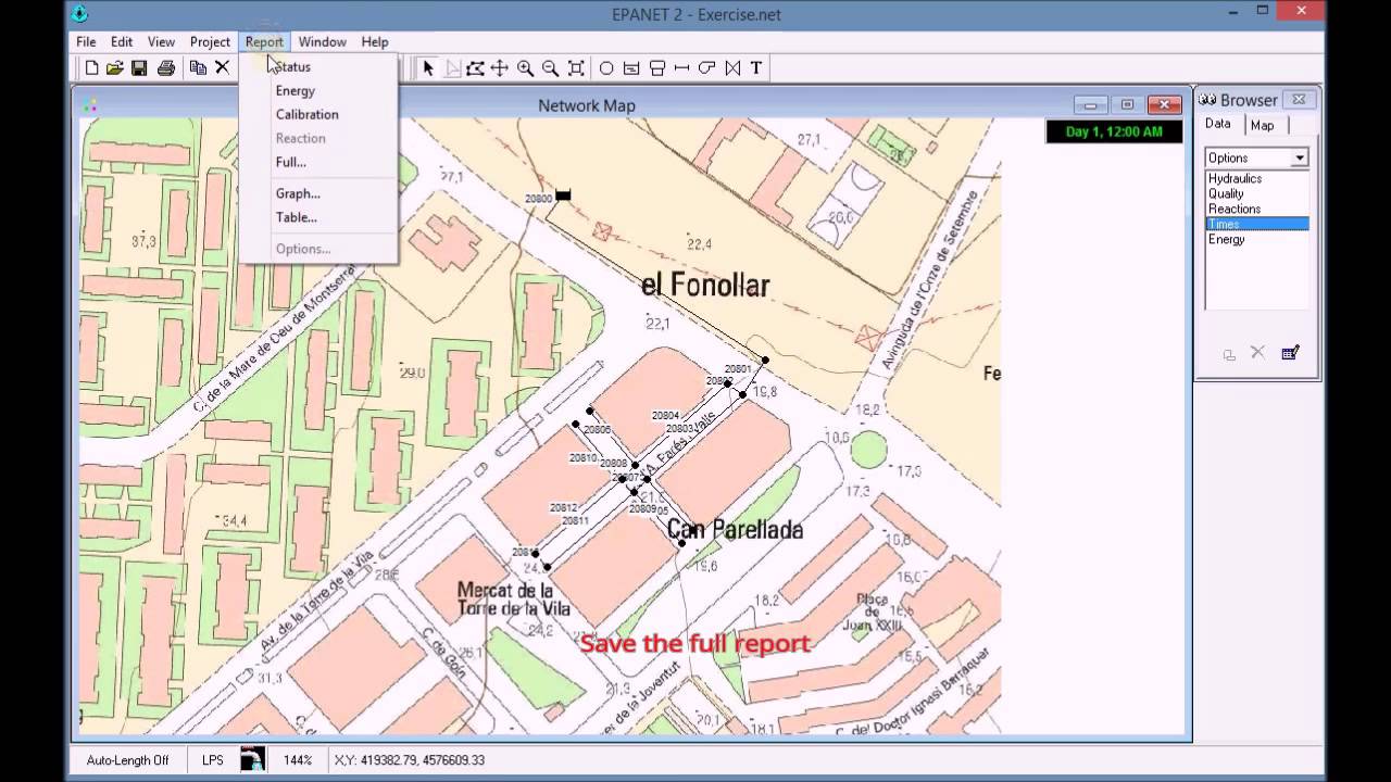 04.2 Running a simulation for the model and visualizing the Status Report with the results' file