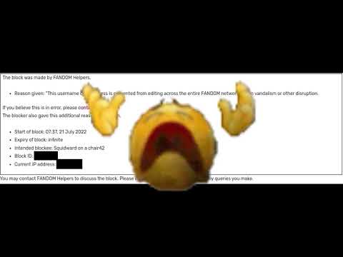 FANDOM Infinitely globally banned me!