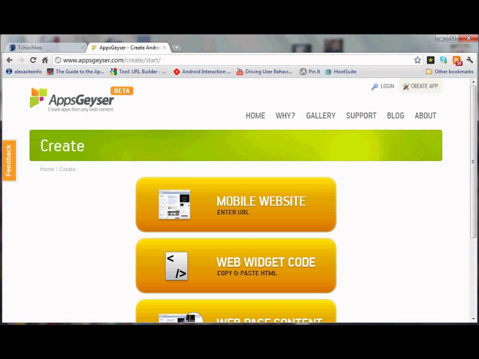 Create Mobile App for Android from a Tumblr Blog