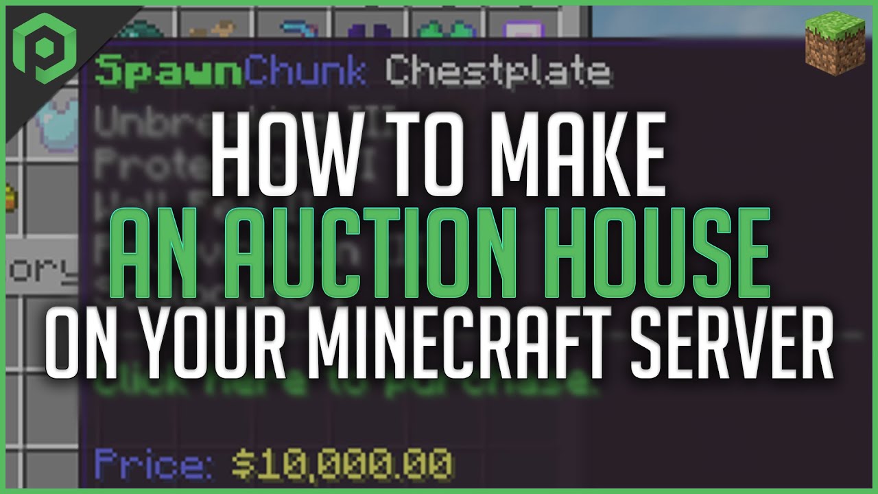 How to Make an Auction House on Your Minecraft Server