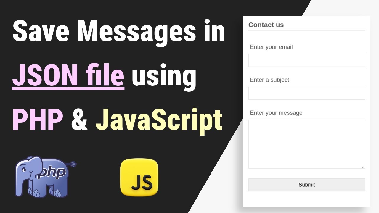 How to Save Form Data in a JSON File Using PHP | Store Messages in JSON File with PHP