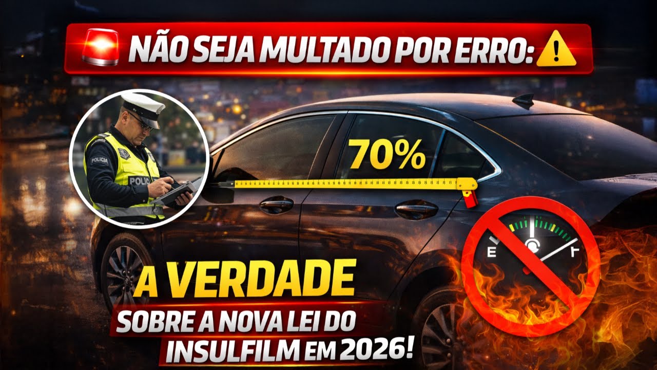 NÃO SEJA MULTADO POR ERRO: A VERDADE SOBRE A NOVA LEI DO INSULFILM EM 2026!