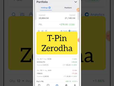 T-Pin in Zerodha Kite App