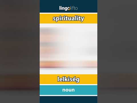 🇬🇧🇭🇺 spirituality - lelkiség : learn English : tanuljunk angolul : vocabulary builder