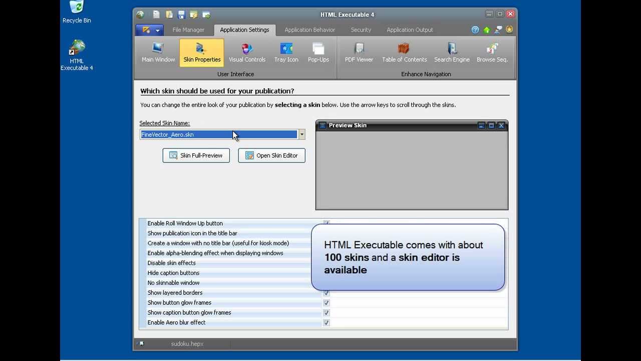 Skins For Your Ebooks - HTML Executable