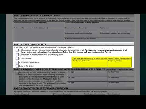 Authorized Representative Declaration (Power of Attorney) Form 151