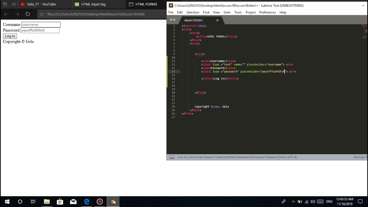 HTML & CSS Programming Tutorial (TAGALOG VERSION) - #10 HTML Form Tag