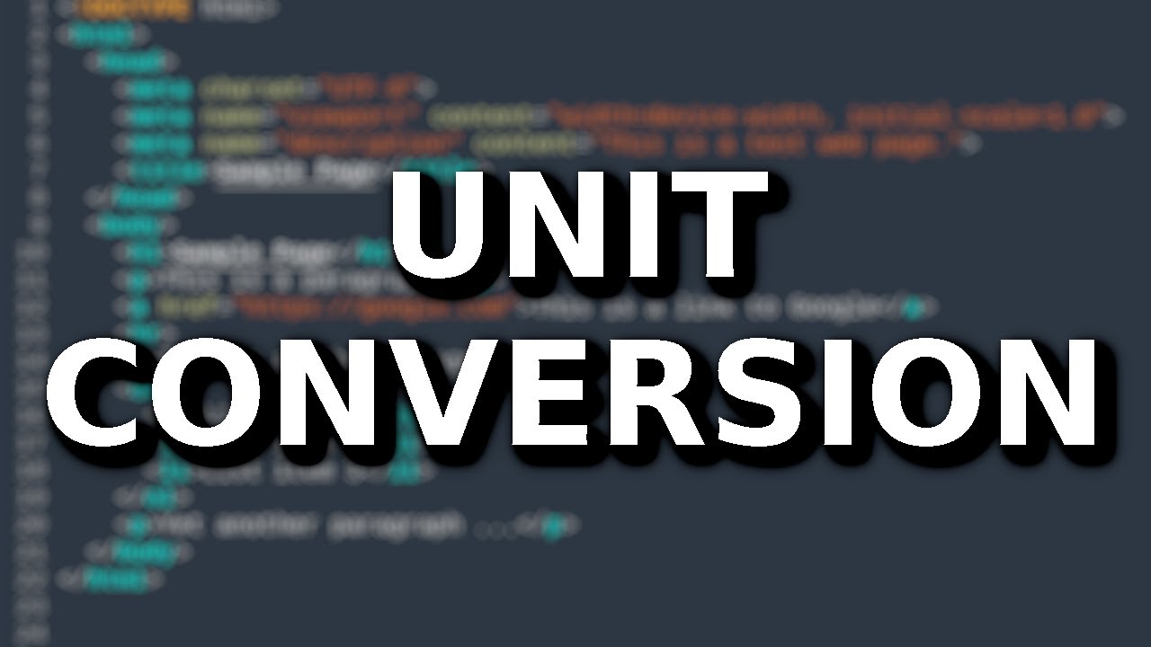 Create a Unit Conversion App