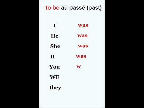 conjugaison le verbe(être) en Anglais conjugation of the verb (to be) in English #frensh #english