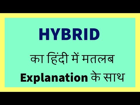 HYBRID Meaning in Hindi with Explanation!