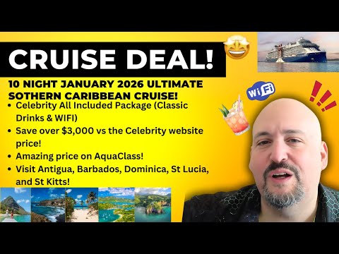 🔥 Ultimate 10 Night Cruise Deal! Southern Caribbean on Celebrity Ascent🚢 (January 2026)