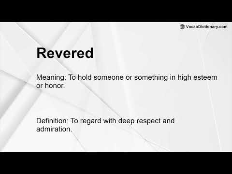 Revered Meaning