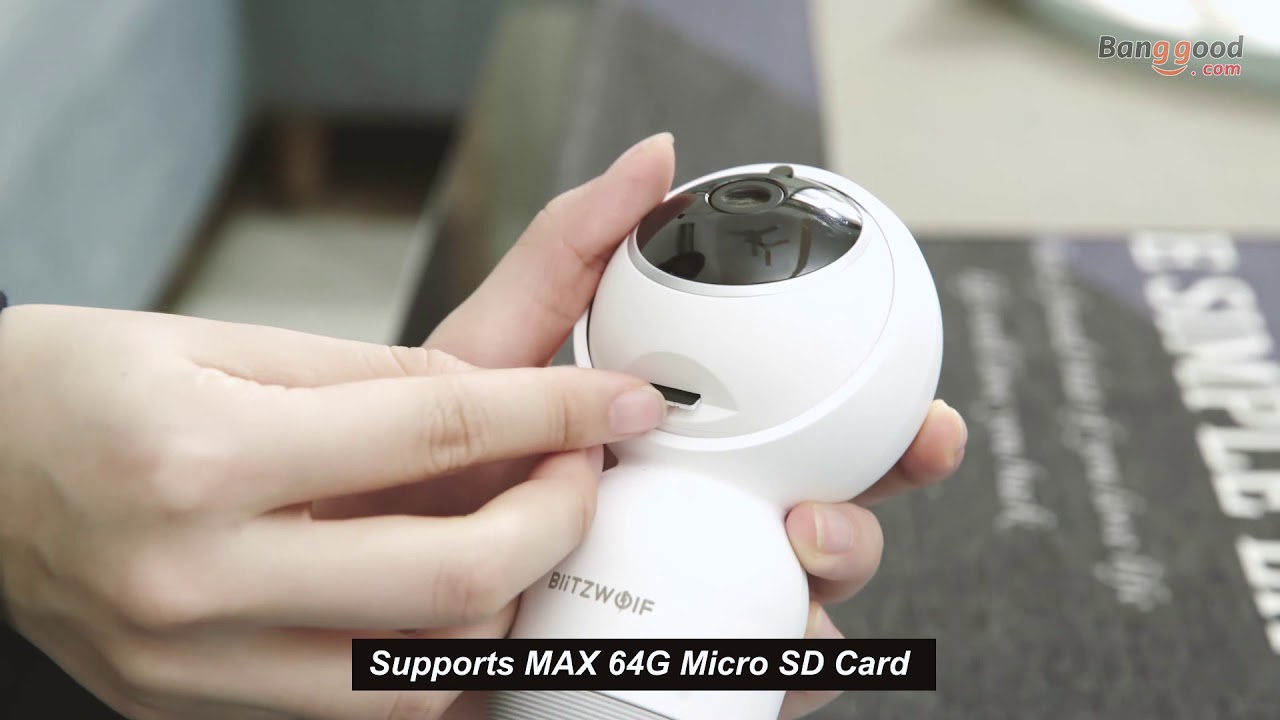 Blitzwolf® BW-SHC1 1080P Wall-mounted PTZ Indoor WiFi IP Camera Smart Home Security Monitor