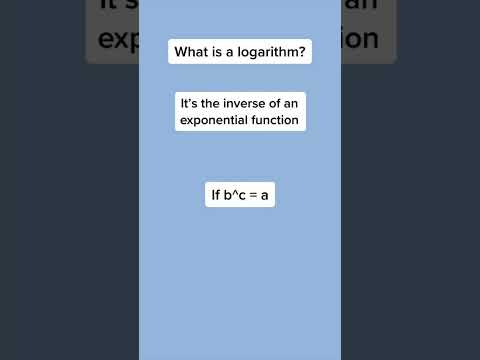 what is a logarithm